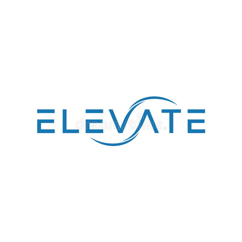 Elevate Text Logo, San Serif Font Typography Design Stock Vector ...