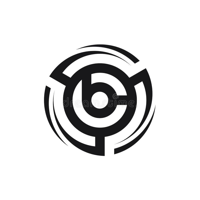 Initial Letter BC Circle Abstract Logo Design Stock Vector ...