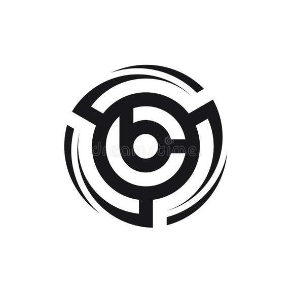 Initial Letter BC Circle Abstract Logo Design Stock Vector ...