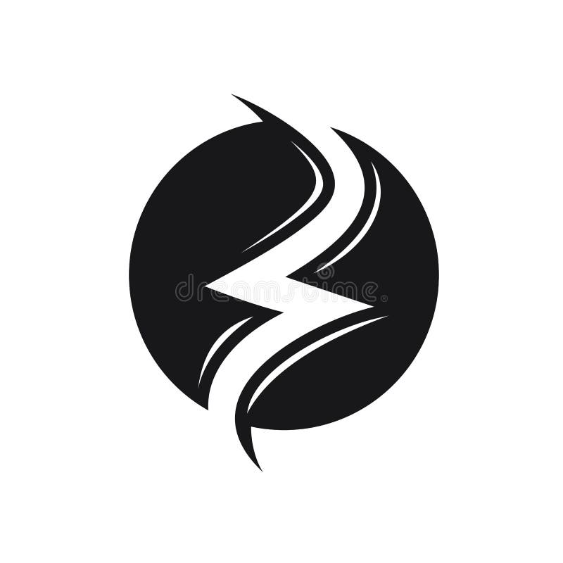 Initial Letter S Electric Lightning Bolt Logo Design Stock Vector ...