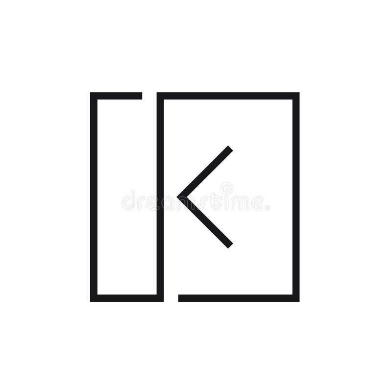 Initial Letter K Square Simple Logo Design Inspiration Stock Vector ...