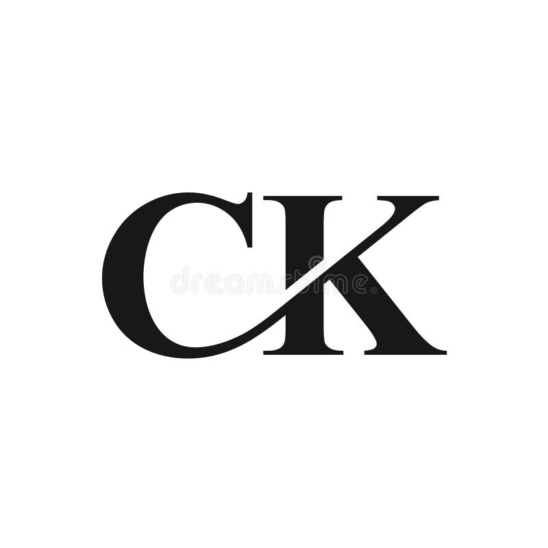 Initial Letter CK Typography Serif Font Logo Design Inspiration Stock ...
