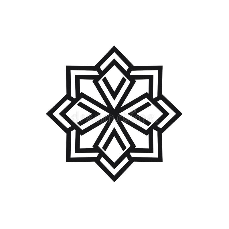 Ornamental Logo, Abstract Square Elements, Geometric Emblems, Jewelry ...