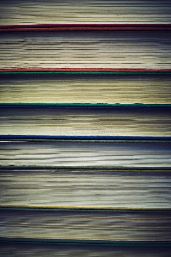 Background,stack of Old Books with Yellowed Pages Stock Image - Image ...