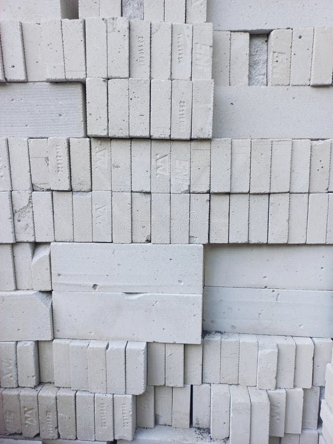 Background Stack of White Brick at the Side of the Road Stock Photo ...