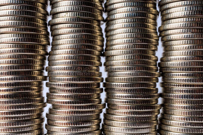 Background of Stacks of Coins. Business Backdrop. Textured Surface ...