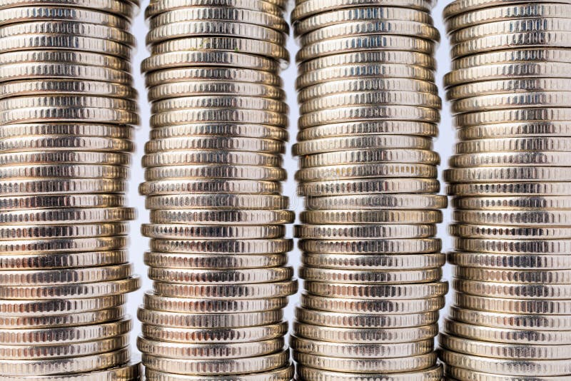 Background of Stacks of Coins. Business Backdrop. Textured Surface ...