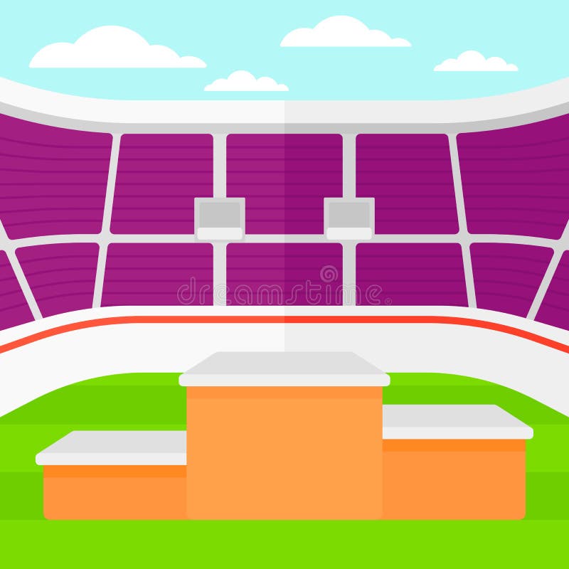 Background of Stadium with Podium for Winners. Stock Vector ...