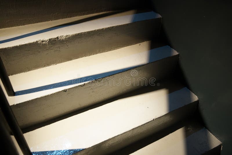 Stair with Shadow and Light Stock Photo - Image of house, light: 100966258