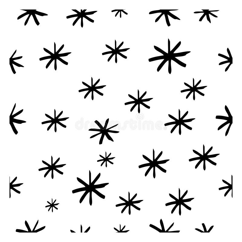 Background, Star, Seamless Simple Vector Hand Draw Sketch Doodle Stock ...