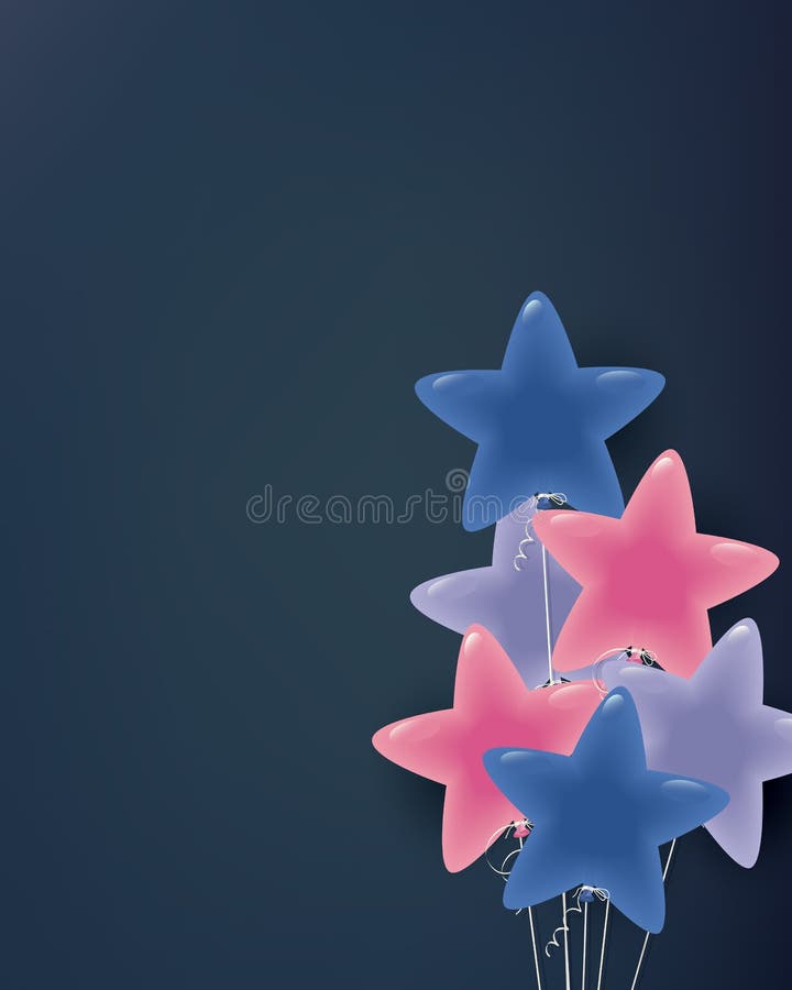 Background of Star-shaped Balloons Illustration Stock Vector ...