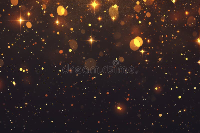 Background from the Starry Sky with Bright Orange Stars, Blurred Sky ...