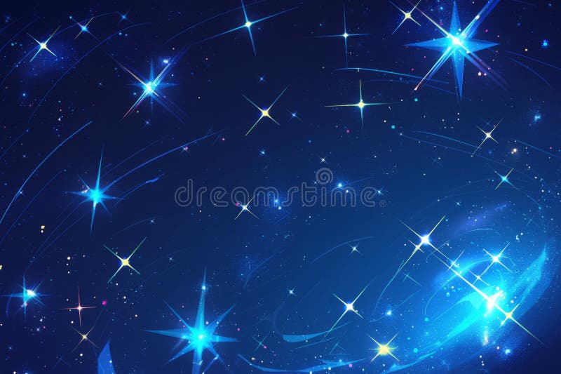 Background from the Starry Sky with Bright Stars, Blurred Sky, Night ...