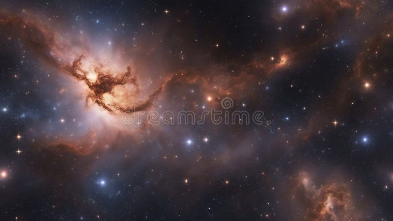 Background with Stars a Space Sky with Stars, Lights, and a Nebula. the ...