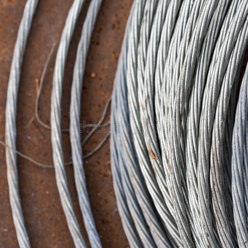 Background of Steel Cable, Steel Wire or Steel Rope in the Roll Stock ...