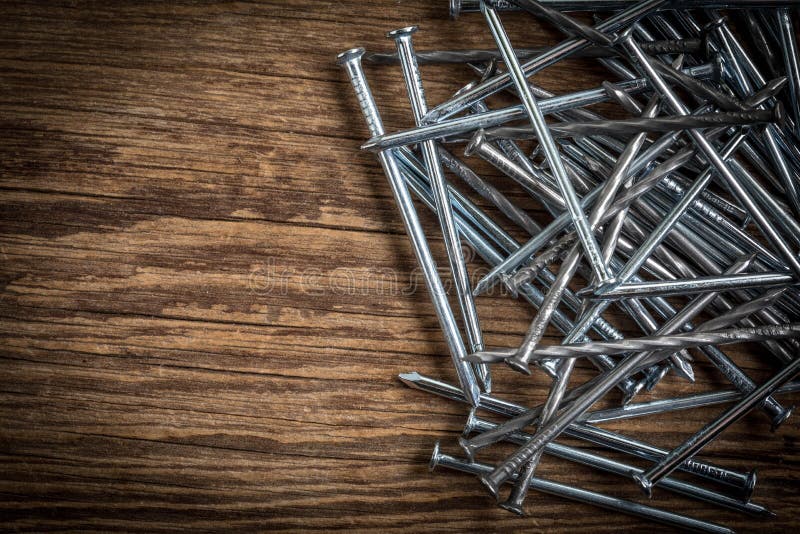 Background with Steel Nails. Stock Photo - Image of object, copy: 92705766