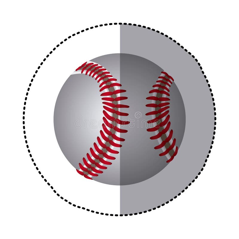 Background Sticker with Baseball Ball Stock Illustration - Illustration ...