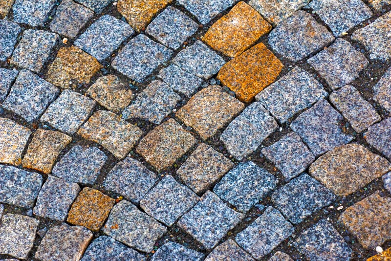 Background of Stone Pavement. Pavement Made of Grit Stone Blocks Stock ...