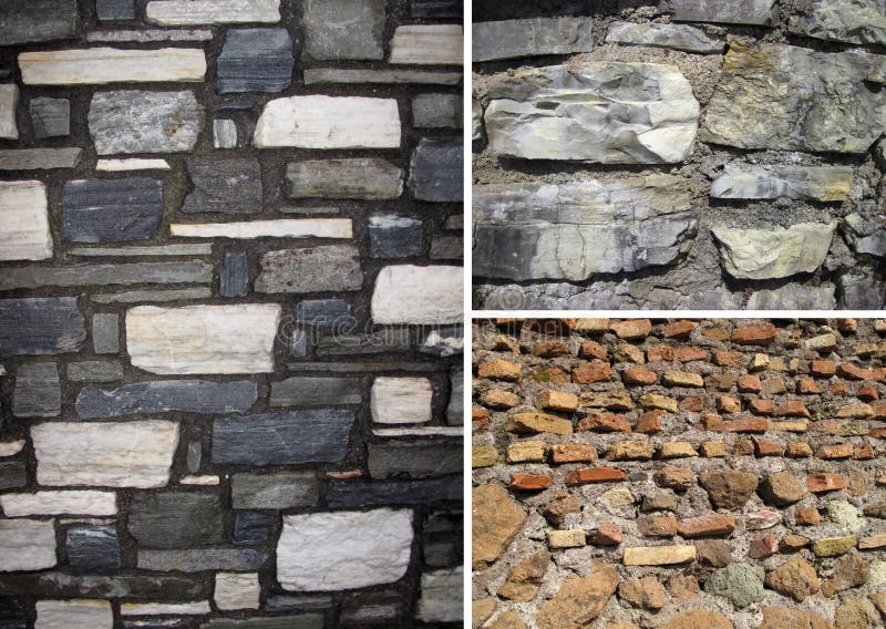 Background of Stone. Set of 3 Elements Stock Image - Image of floor ...