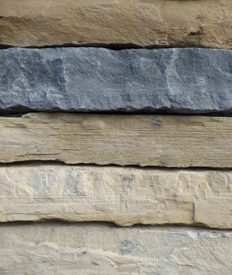 Background with a Stone Wall in Blue, Brown and Beige Colors Stock ...