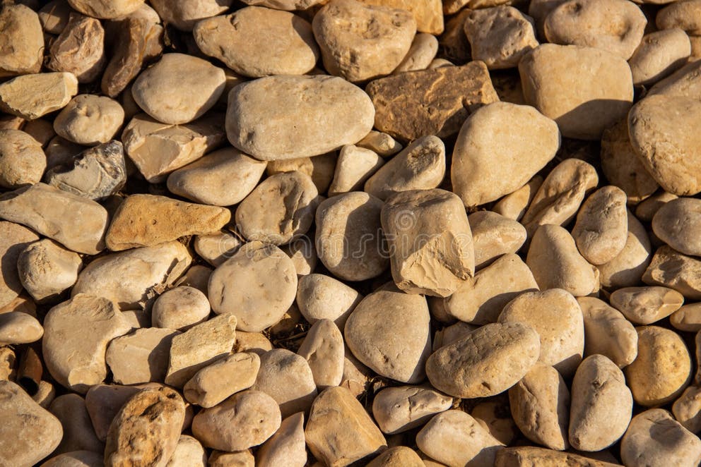 Many Stones of Different Types of Pebbles Stock Photo - Image of view ...