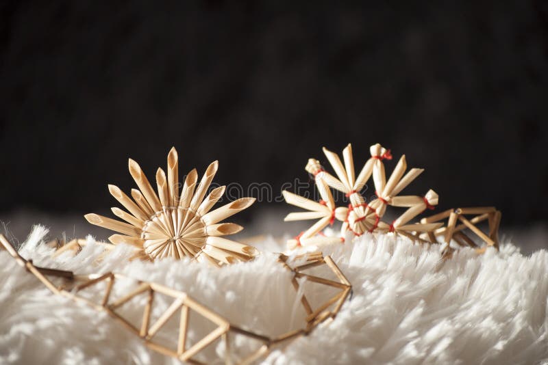 Background with a Straw Stars in Sunlight Stock Photo - Image of ...