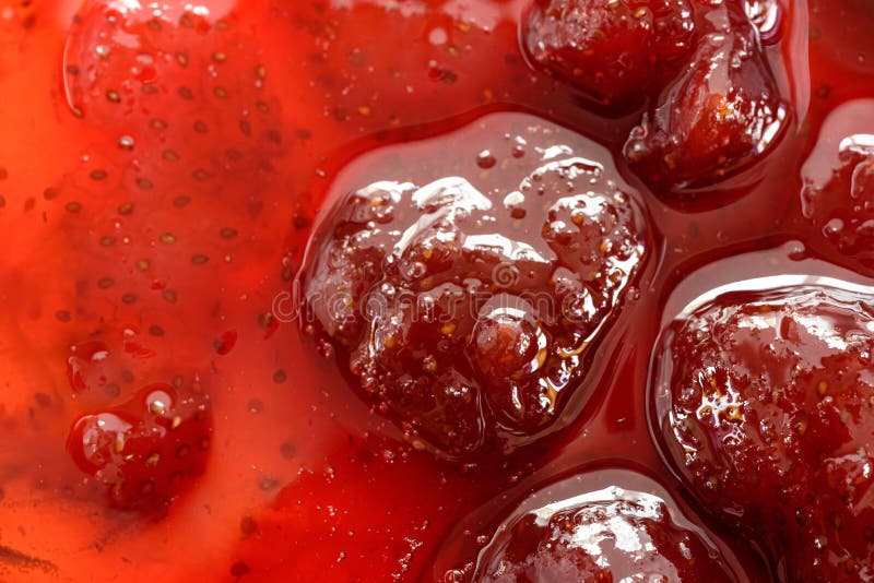 Background of Strawberry Jam, Close-up Stock Photo - Image of sauce ...