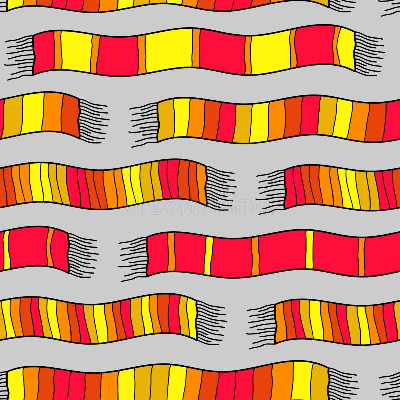 Background with Striped Scarves. Seamless Vector Pattern. Stock Vector ...