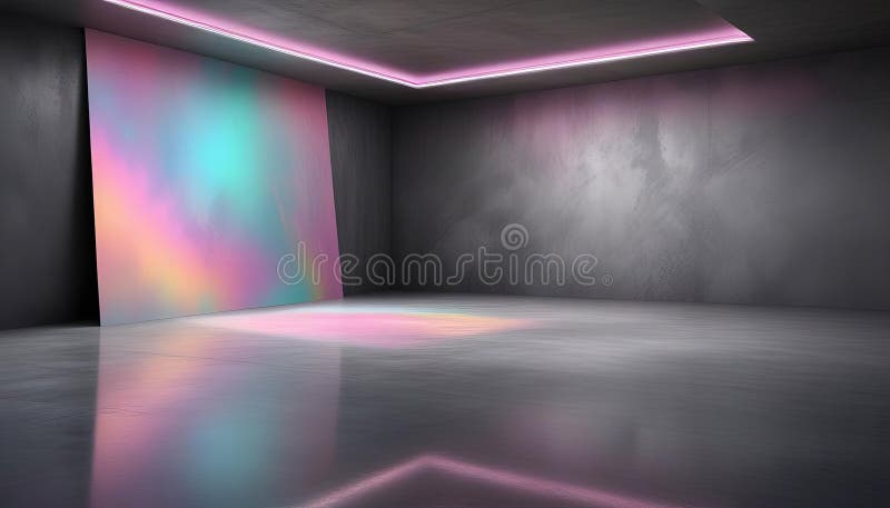 Background Studio, Gray Wall Room Concrete Interiors and Floor Cement ...