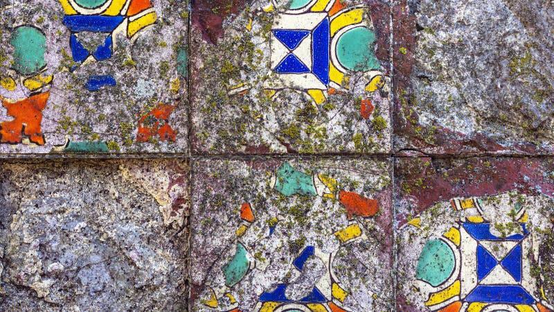 Background Study of Old Chipped and Damaged Tile Stock Image - Image of ...