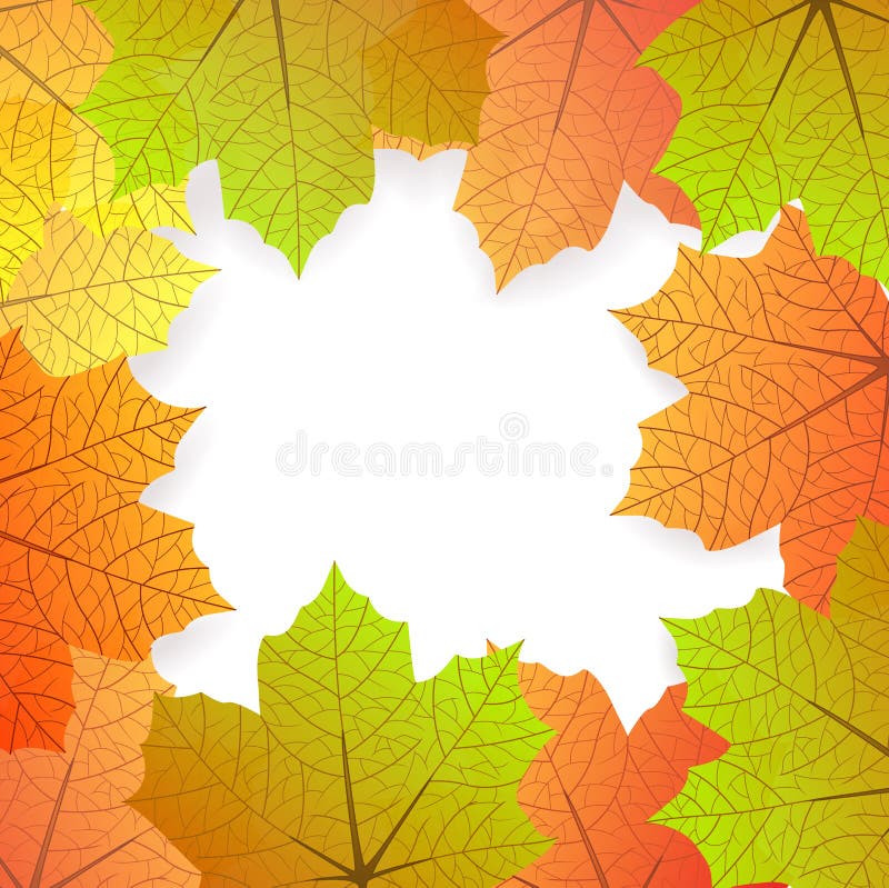 Background with Stylized Autumn Leaves Stock Vector - Illustration of ...