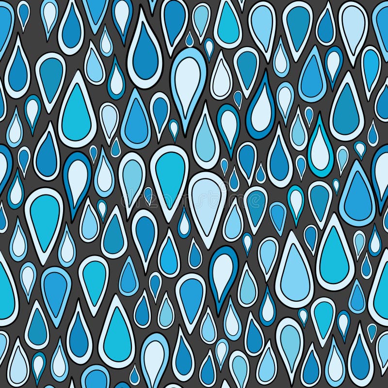 Background with Stylized Blue Tears Stock Vector - Illustration of ...