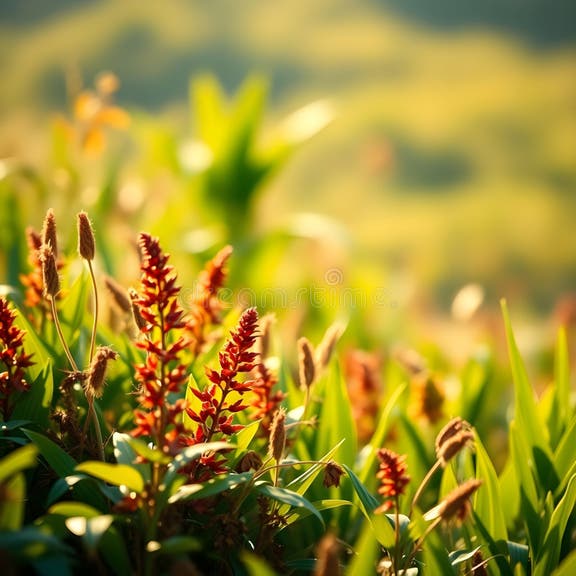 A Background with Stylized Crops or Natural Resources Stock ...