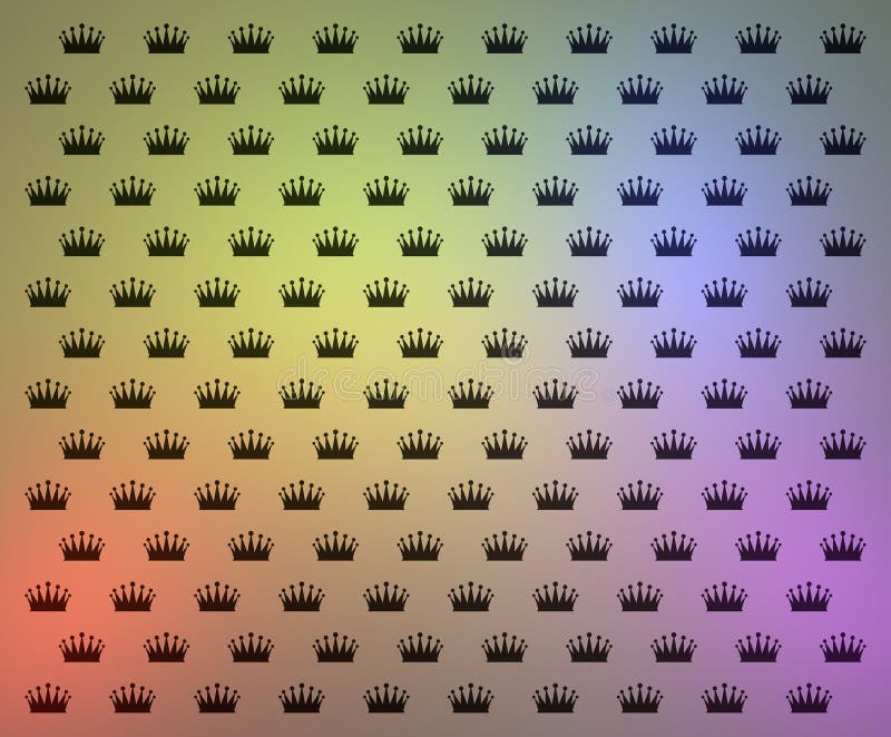 Texture with Crowns, Crown, Nobility, Rainbow Fantasy, Isolated. Stock ...