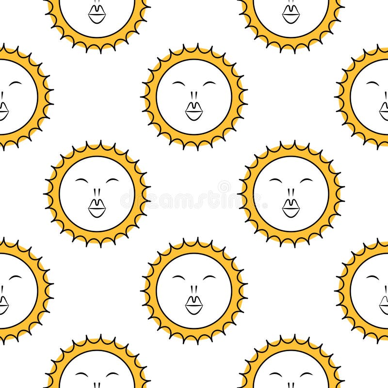 Background Sun Cartoon Yellow Stock Vector - Illustration of energy ...