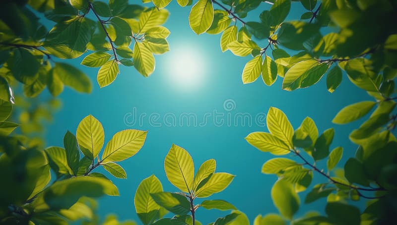 A Background of Sun Rays Coming through the Leaves and Branches of a ...