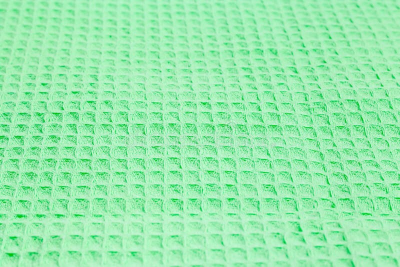 Background of the Green Waffle Towel with Selective Focus Stock Image ...