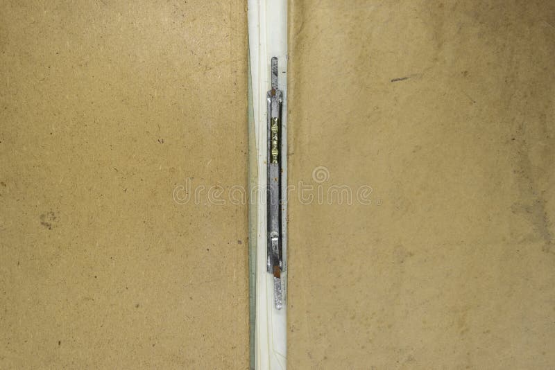 Background Surface of Old and Aged File Document with Metal Binder ...