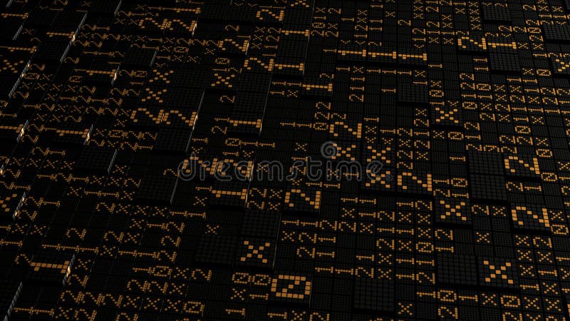 Background With Surface Of Squares And Code Motion Computer Surface With Squares And Matrix
