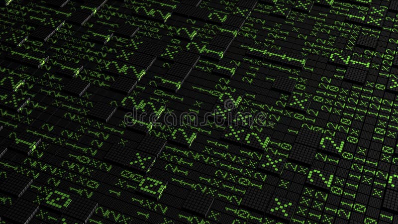 Background With Surface Of Squares And Code Motion Computer Surface