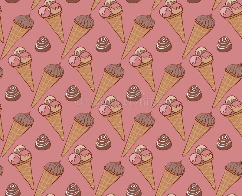 Background of Sweets Ice Cream Stock Illustration - Illustration of ...