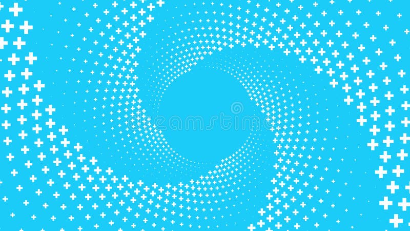White Plus Icon on Blue Circle 3d Illustration Stock Illustration ...