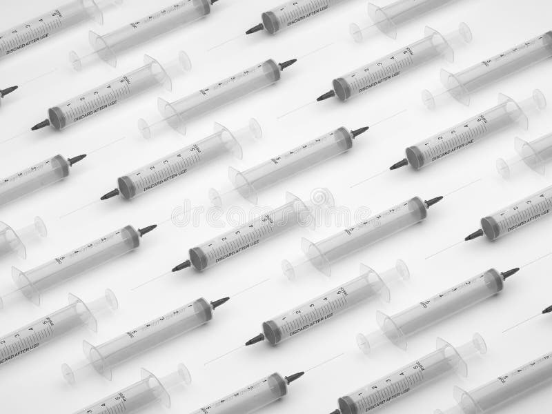 Background with Syringes for Injection Stock Illustration ...