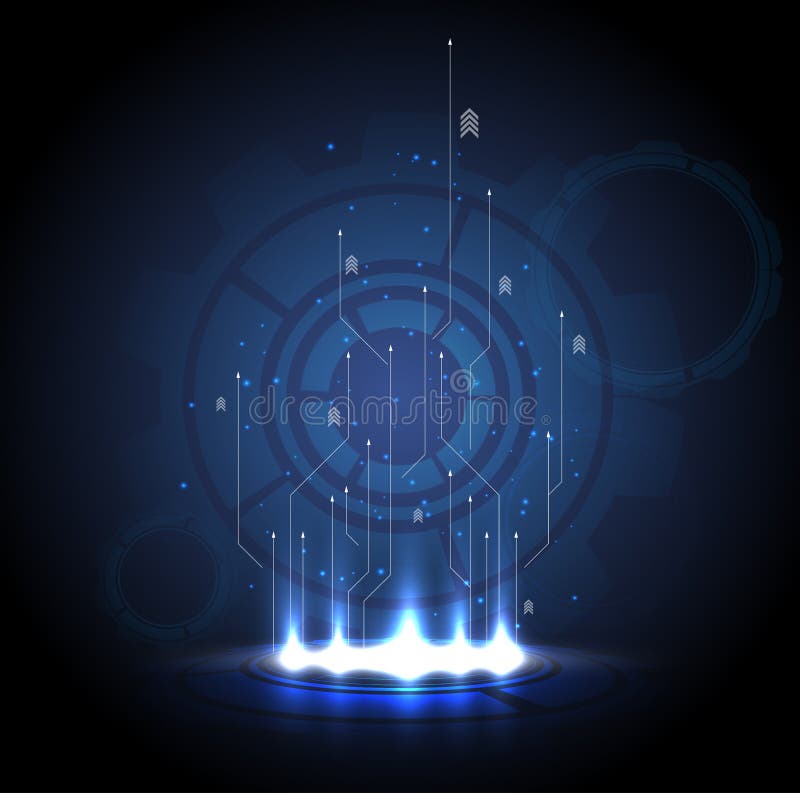 Background System Working Technology Concept. Illustratio Stock Vector ...