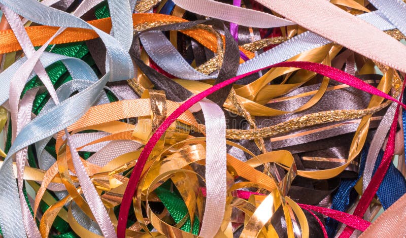 Background Tangled with Colorful Ribbons. Stock Image - Image of ...