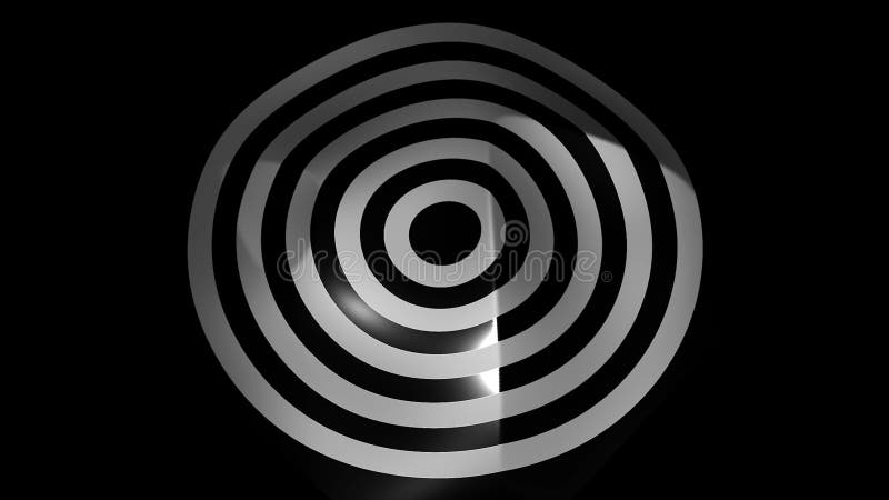 Background with Target Rings. Motion. Circle of Rings on Black ...