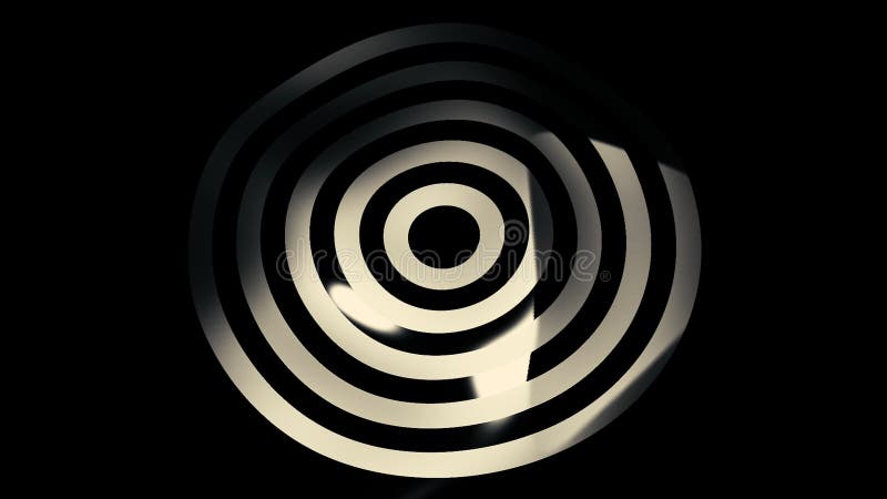 Background with Target Rings. Motion. Circle of Rings on Black ...