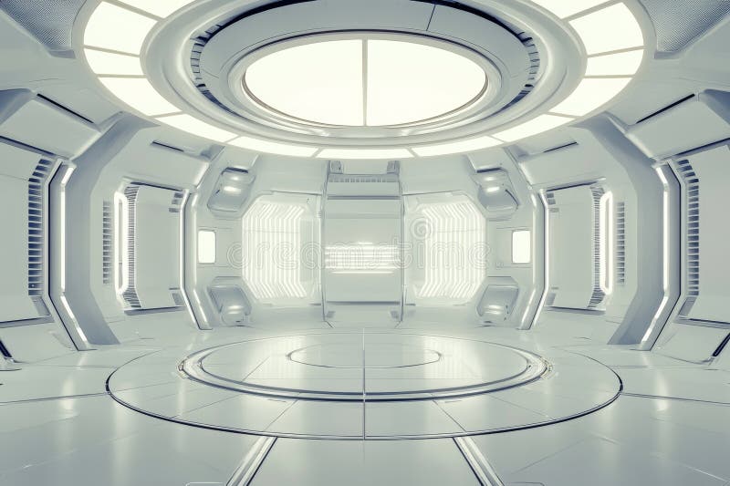 The Background of a Tech Abstract White Hi-tech Display, an Empty Space ...