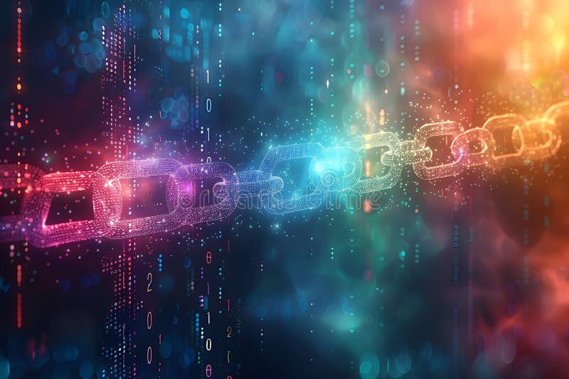 Background with Technological Digital Data Interface Elements ...