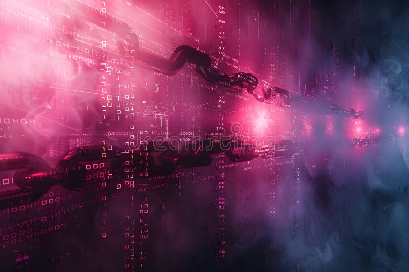 Background with Technological Digital Data Interface Elements ...